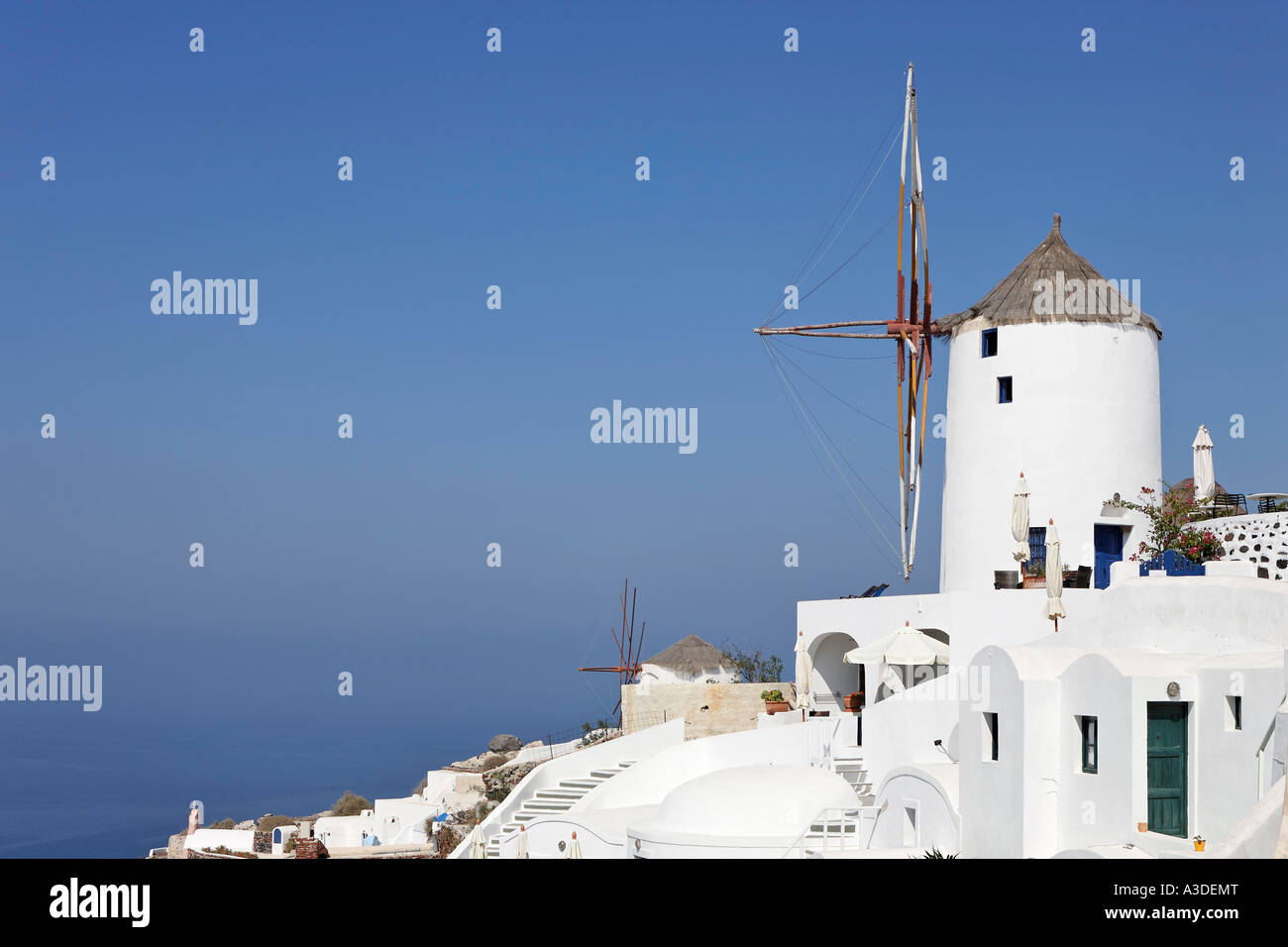 Windmill, Oia, Santorini, Greece Stock Photo - Alamy