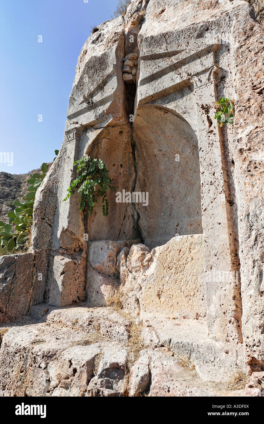 A tomb carved out of the rock at the mountain Kovos Exomitis ( fifth ...