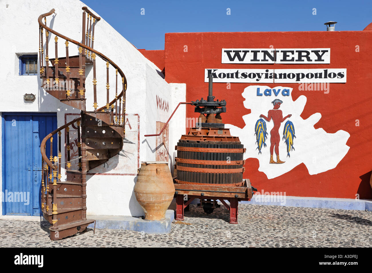 Santorini wineries hi-res stock photography and images - Alamy