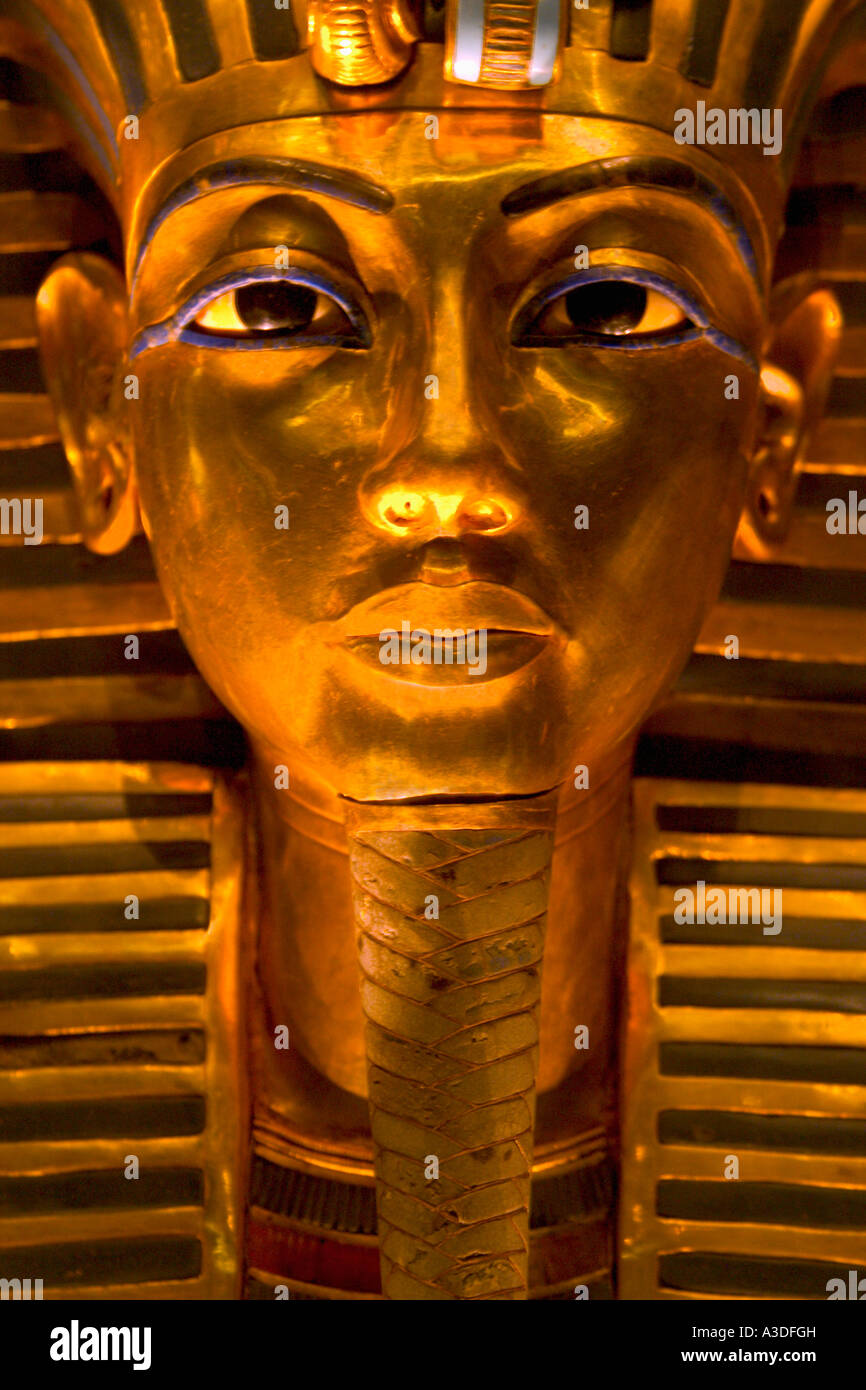 Tutankhamun Death Mask in the Cairo Museum Egypt Stock Photo - Alamy