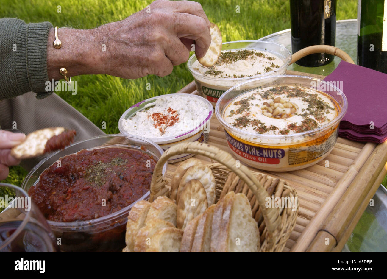 DINING Pre made dips Gordon M Grant Photo Stock Photo - Alamy