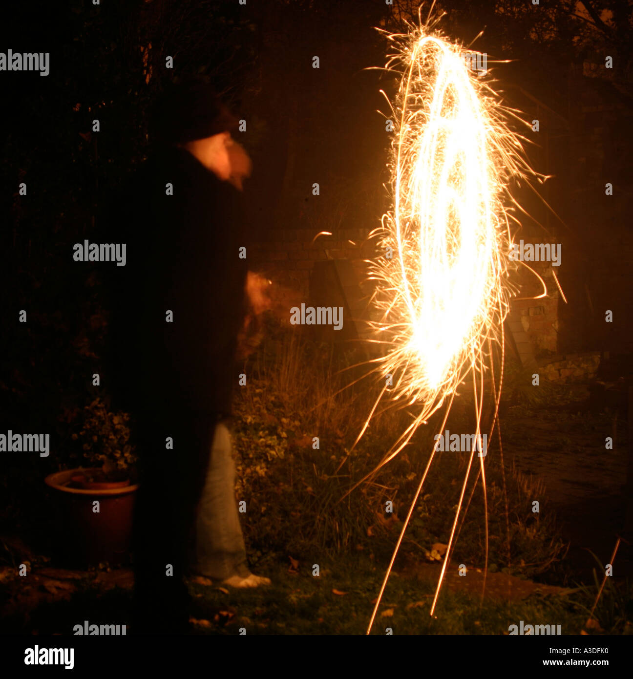 Fifth of November Guy Fawkes Fireworks night sparklers Stock Photo - Alamy