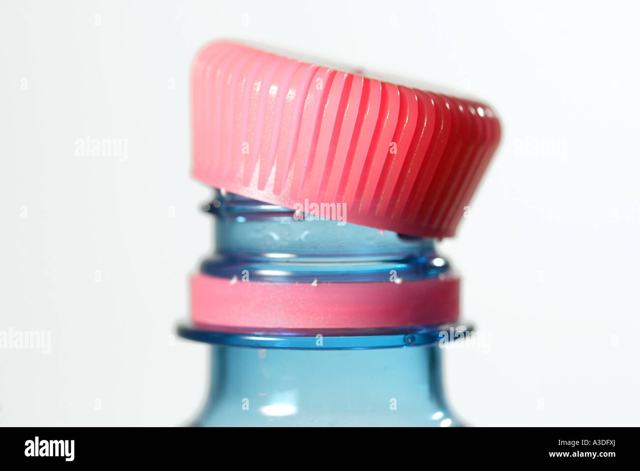 Plastic cap on a water bottle Stock Photo - Alamy