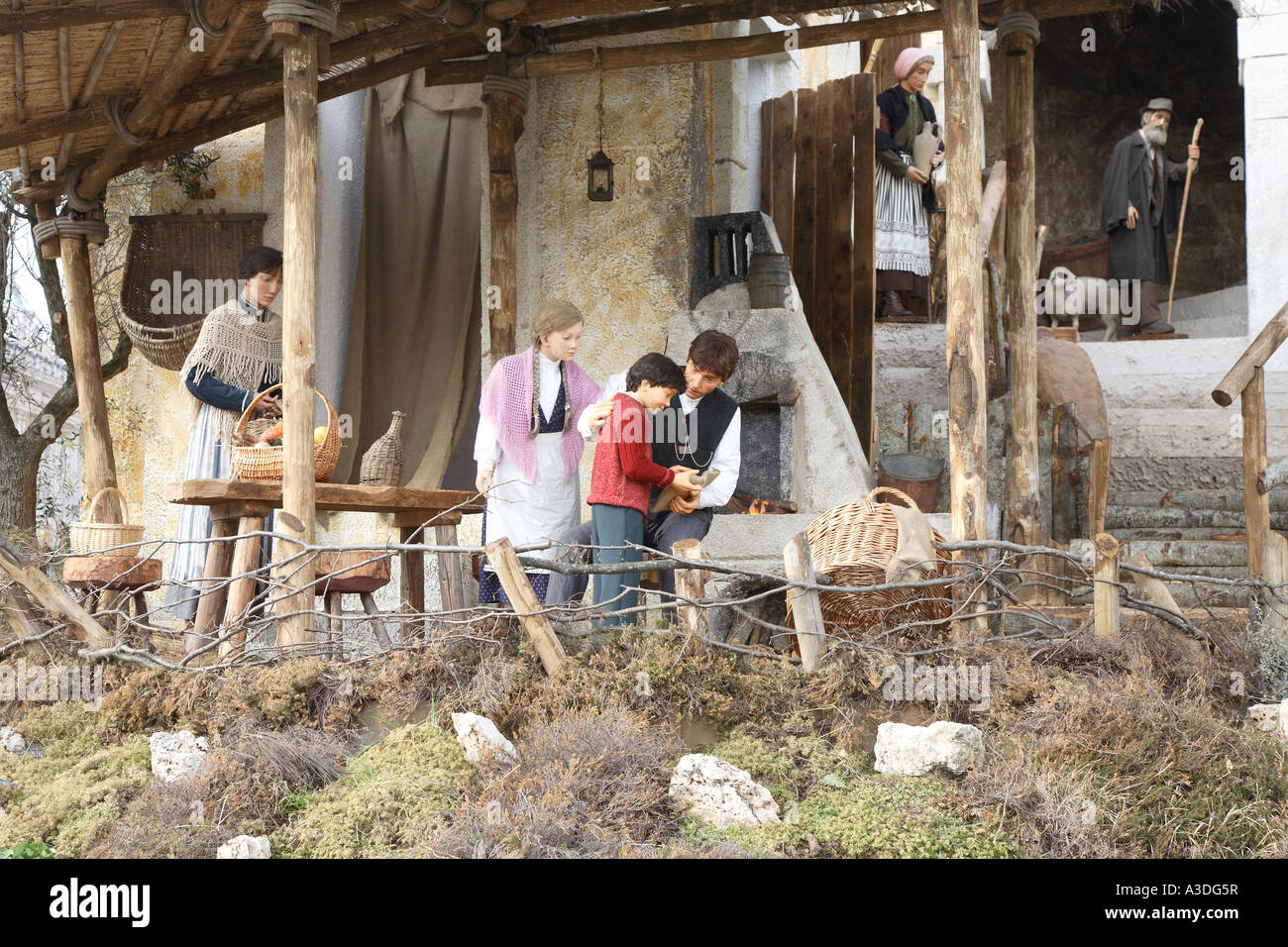 Full-size creche on the Peter's square, Vatican, Rome, Italy Stock ...