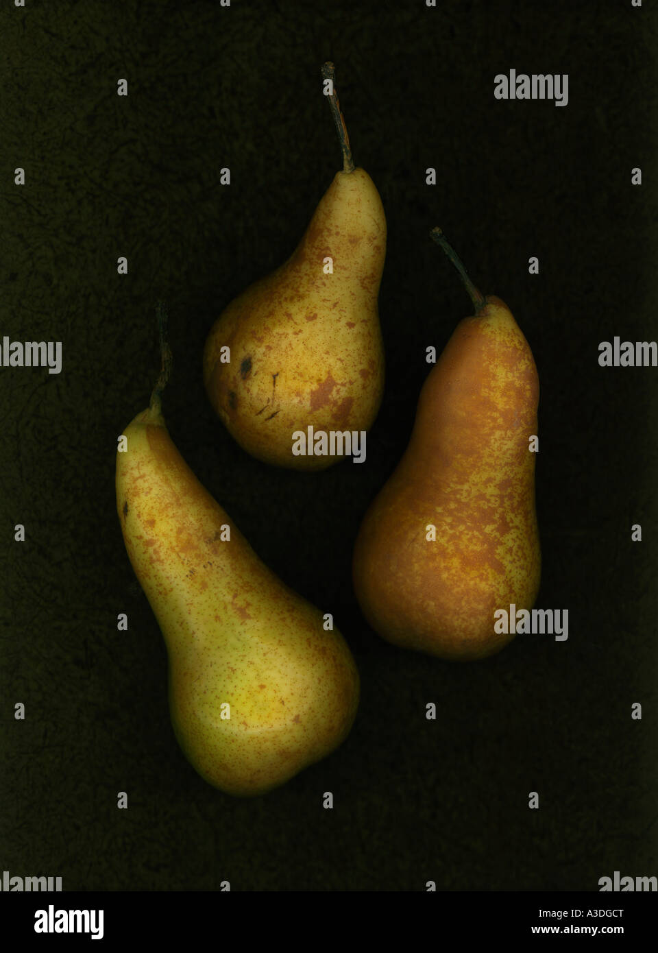 Three golden pears Stock Photo - Alamy