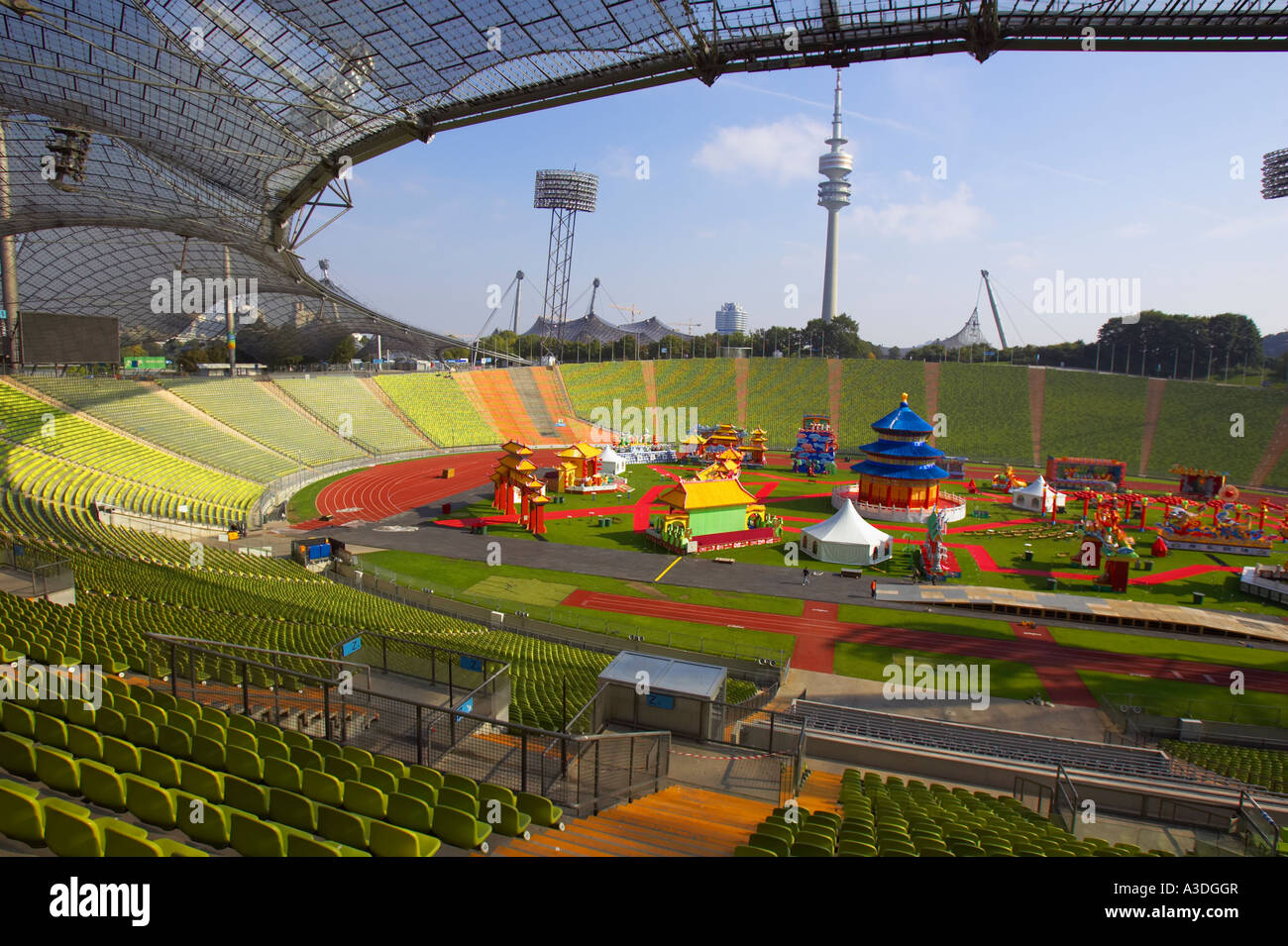 Olympic Stadium Olympiapark Munich Munchen Stock Photos & Olympic ...