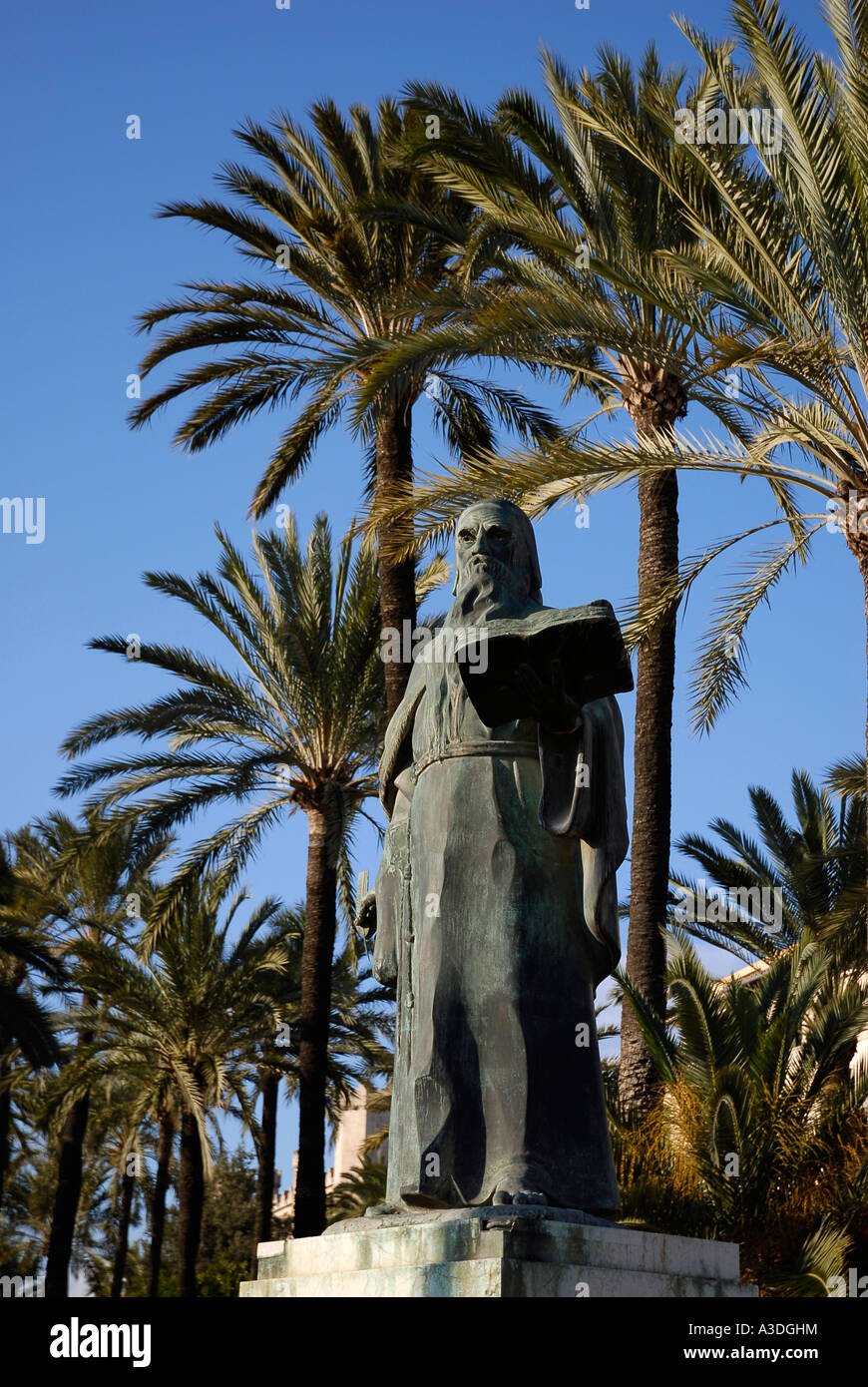 Ramon Llull's monument in Palma de Mallorca, Spain, Balearic Islands ...