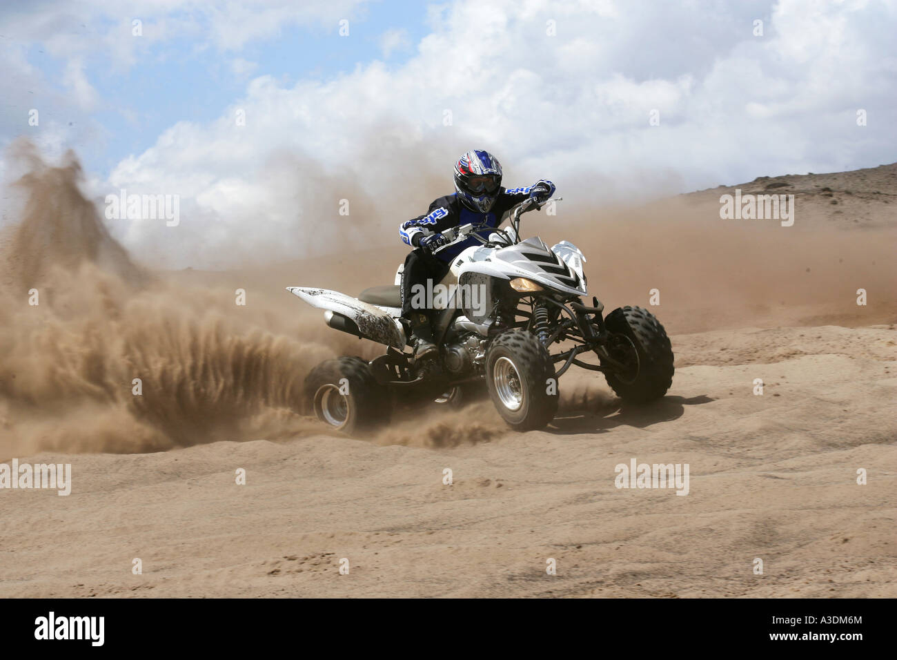 Yamaha Quad in action Stock Photo - Alamy