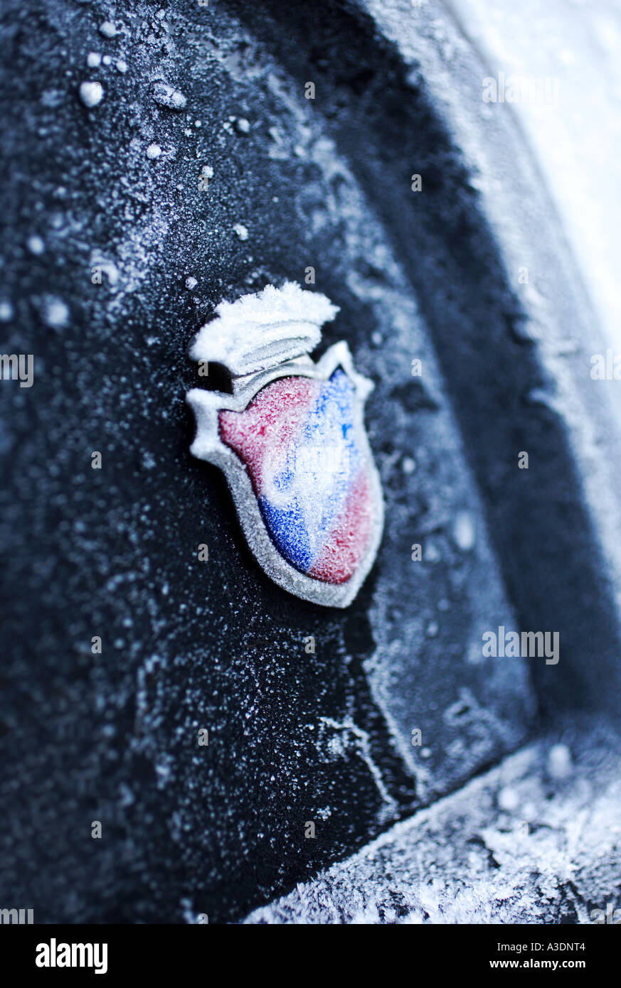 Ford Ghia car badge in ice logo Stock Photo - Alamy