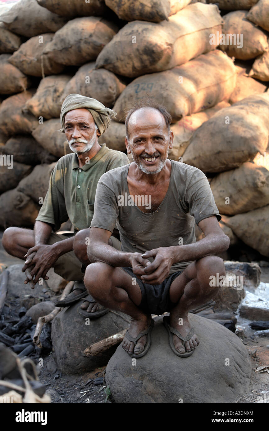 Indo-German-Changar-Eco-Development-Project, charburner in Bakay ...