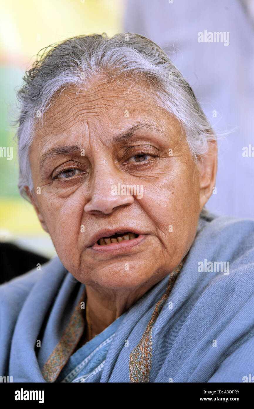 The prime minister of Delhi, Sheila Dixit, New Delhi, India Stock Photo ...
