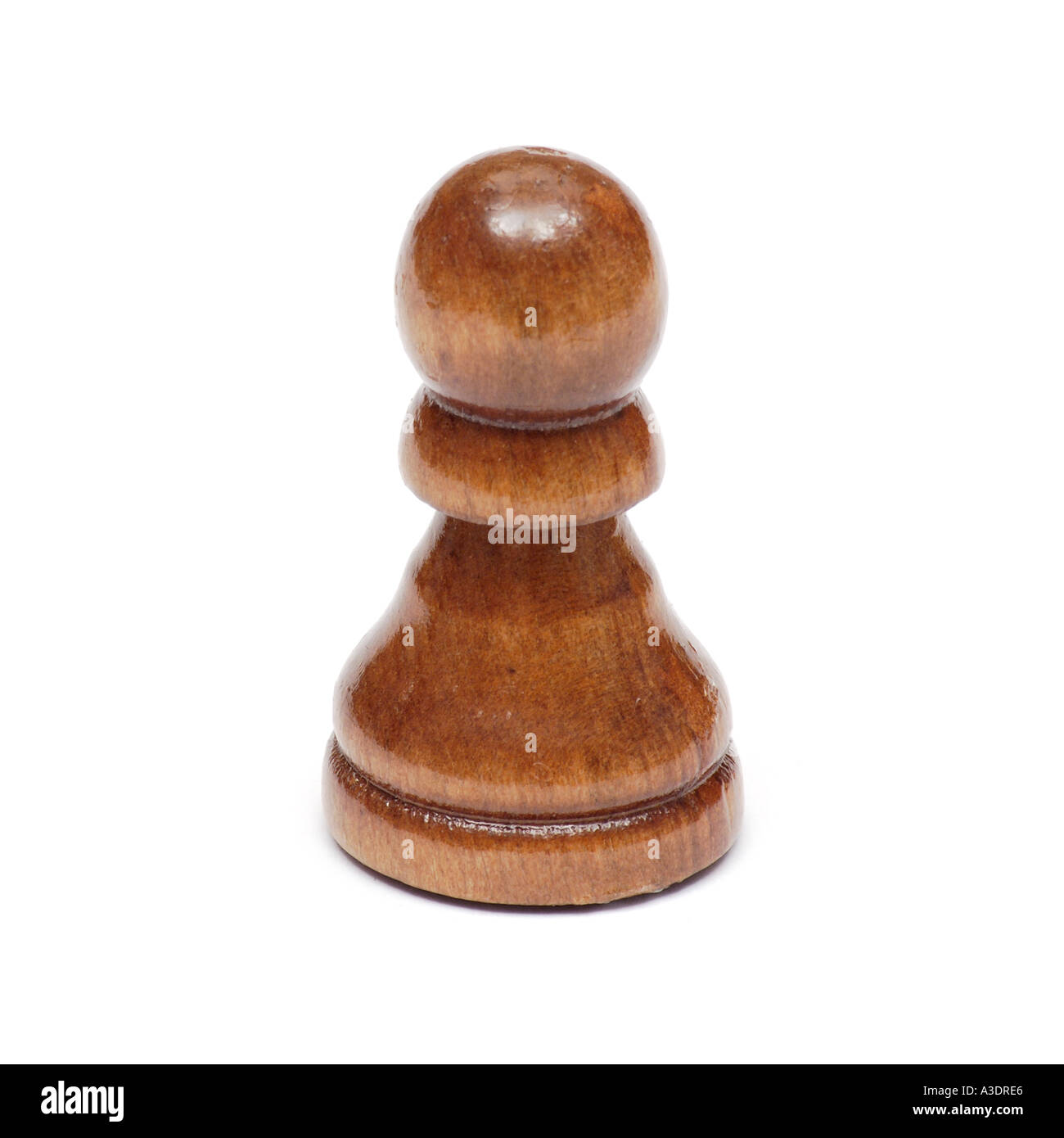 Wooden Chess piece pawn on white background Stock Photo - Alamy