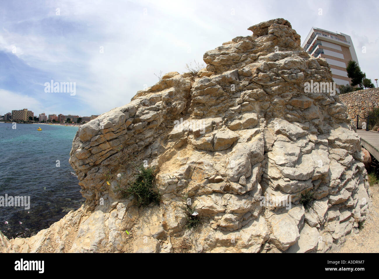 Rock on beach at Majorca Mallorca Spain Stock Photo - Alamy