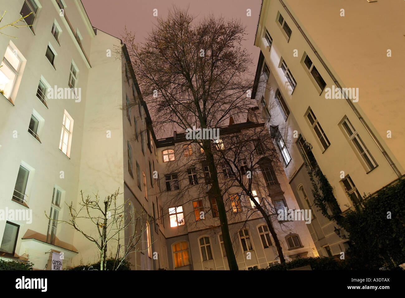 Backyard with old residential houses, berlin, germany Stock Photo - Alamy