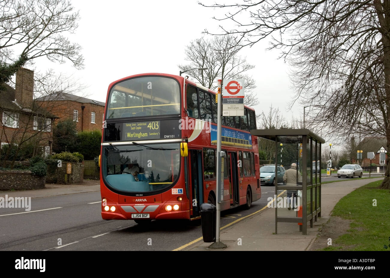 Arriva Bus at Sanderstead Church Stock Photo - Alamy