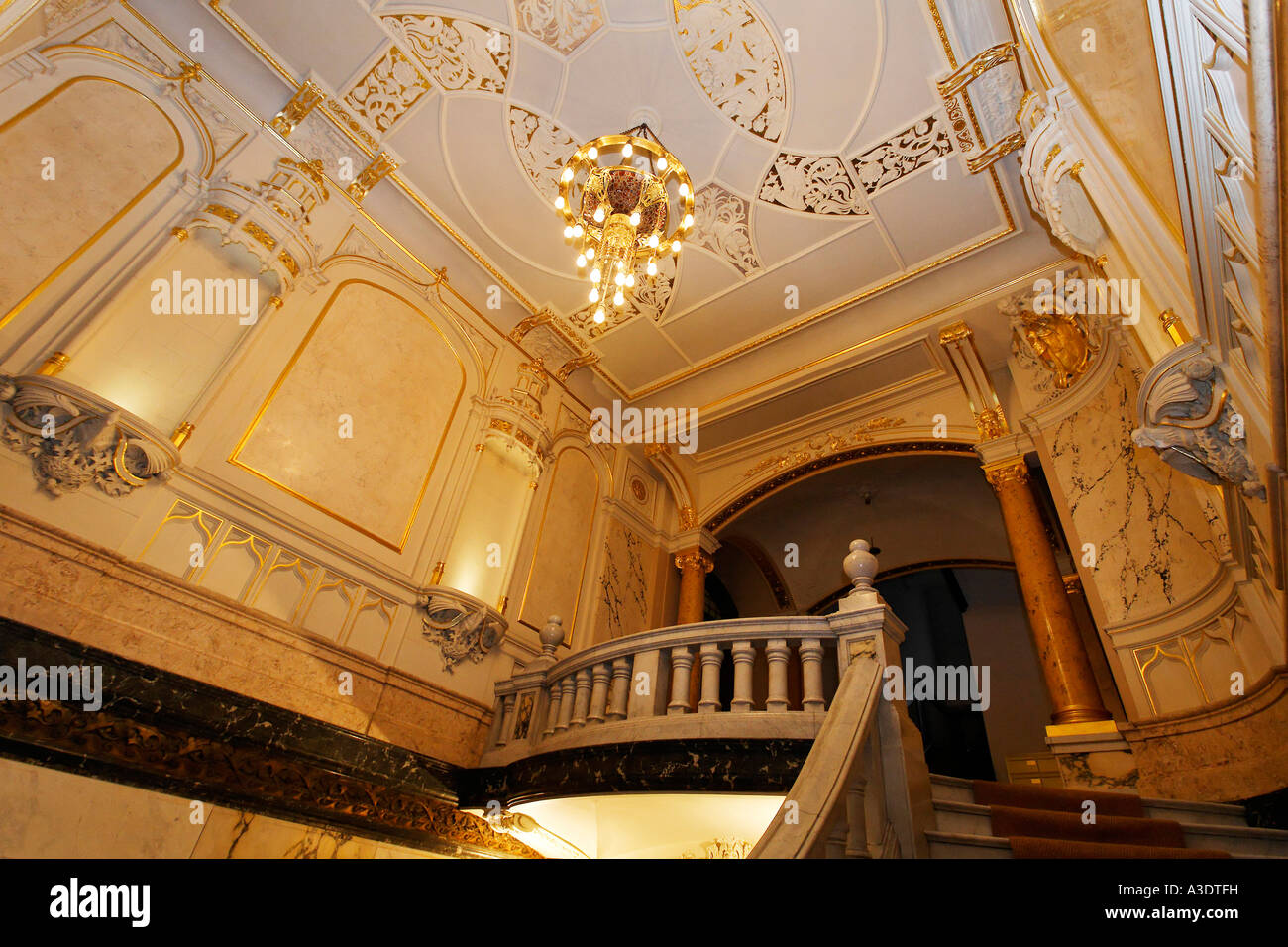 Entrance hall of a residential and buisiness buildig from the turn of ...