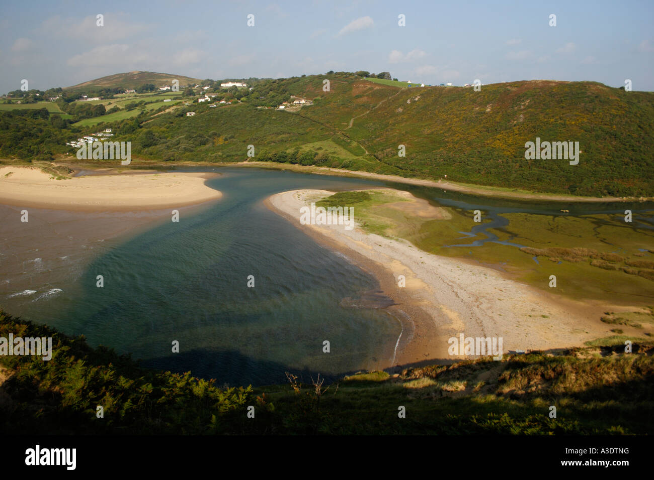 PENNARD PILL STREAM AT THREE CLIFFS BAY, GOWER PENINSULA, SOUTH WALES ...