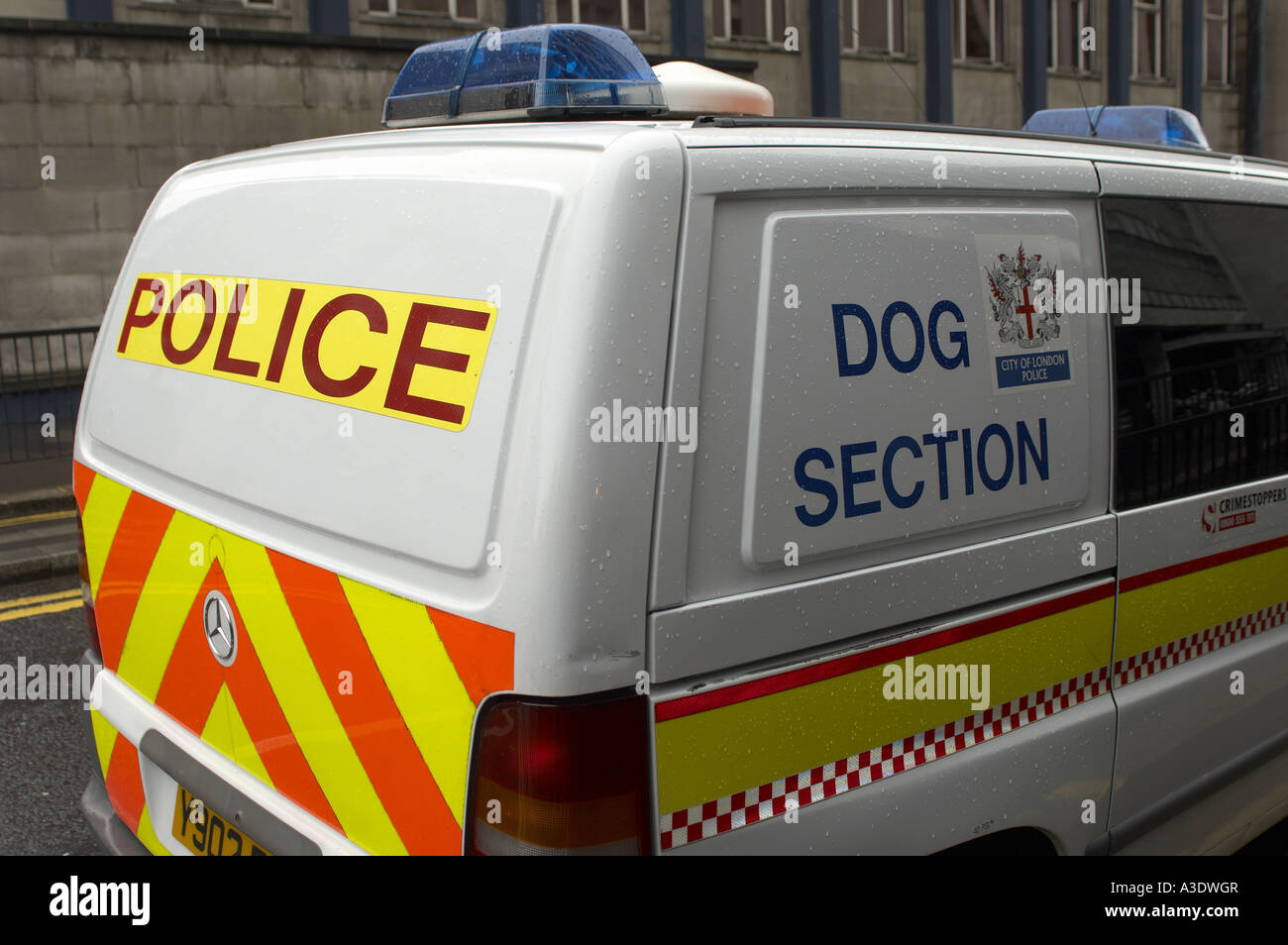 Dog section police van London Stock Photo - Alamy