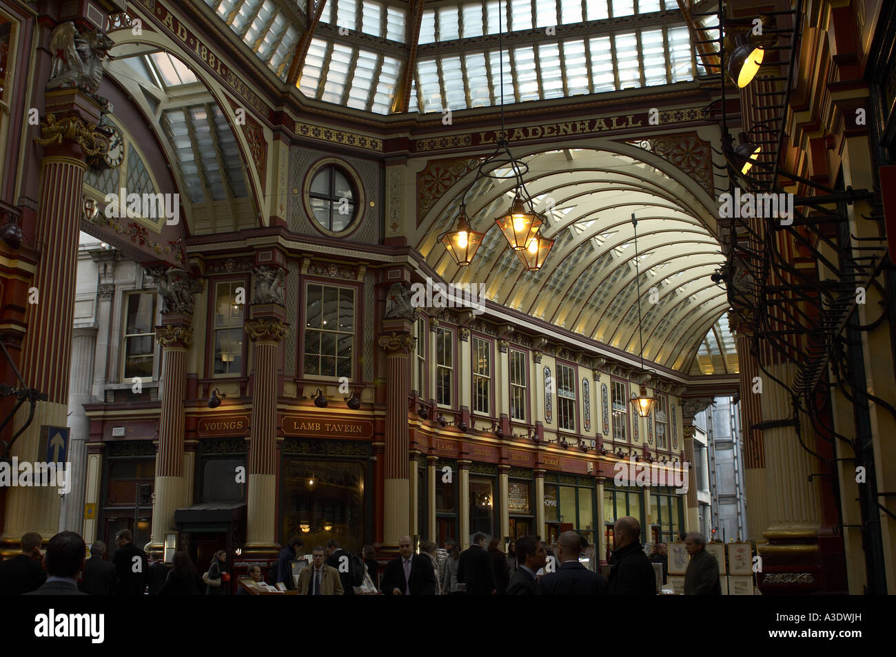 Leadenhall covered Victorian market City of London Stock Photo - Alamy