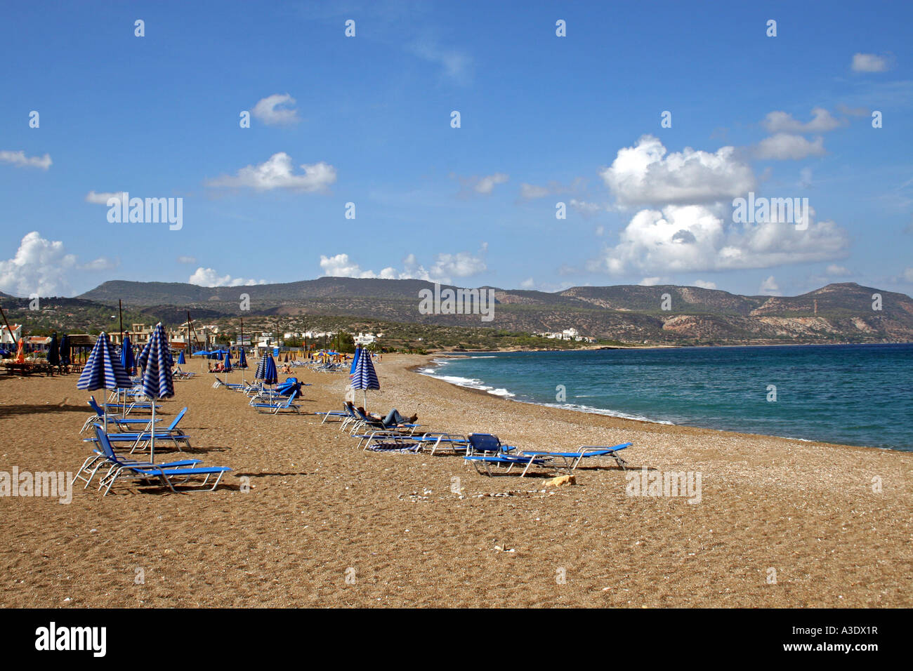 LATSI BEACH CYPRUS WHICH IS ALSO KNOWN AS LATCHI or LAKKI Stock Photo ...