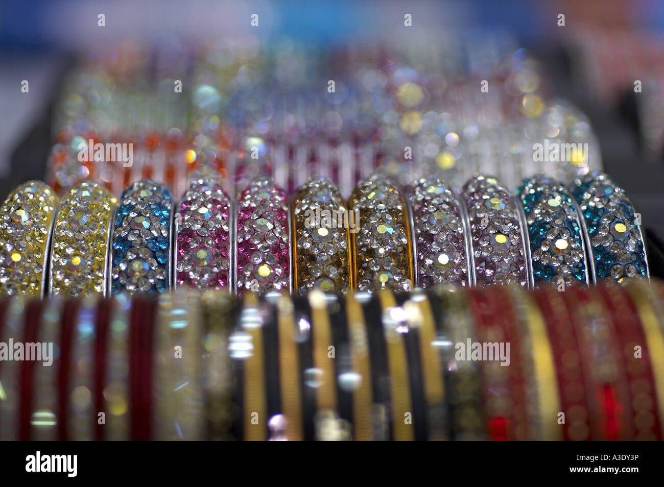 Multicoloured glass indian bangles Stock Photo - Alamy