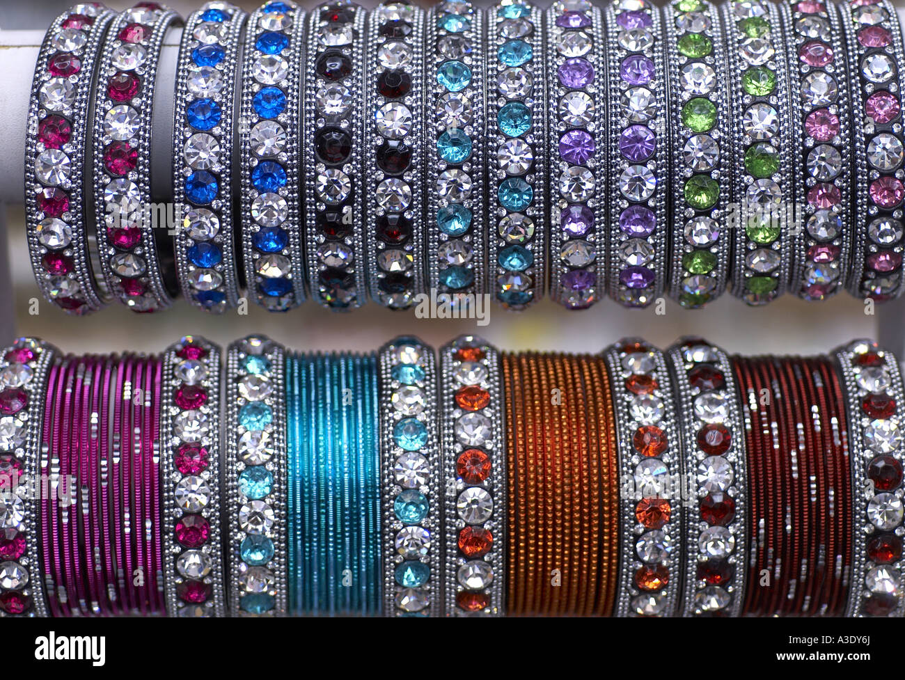 Multicoloured glass indian bangles Stock Photo - Alamy