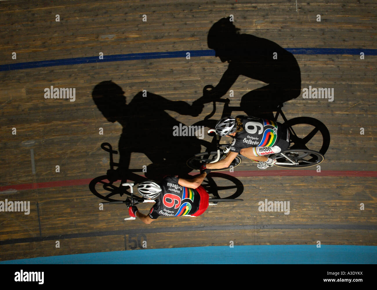 Bruno RISI left and Franco MARVULLI right at Sixdays 2007 Stuttgart ...