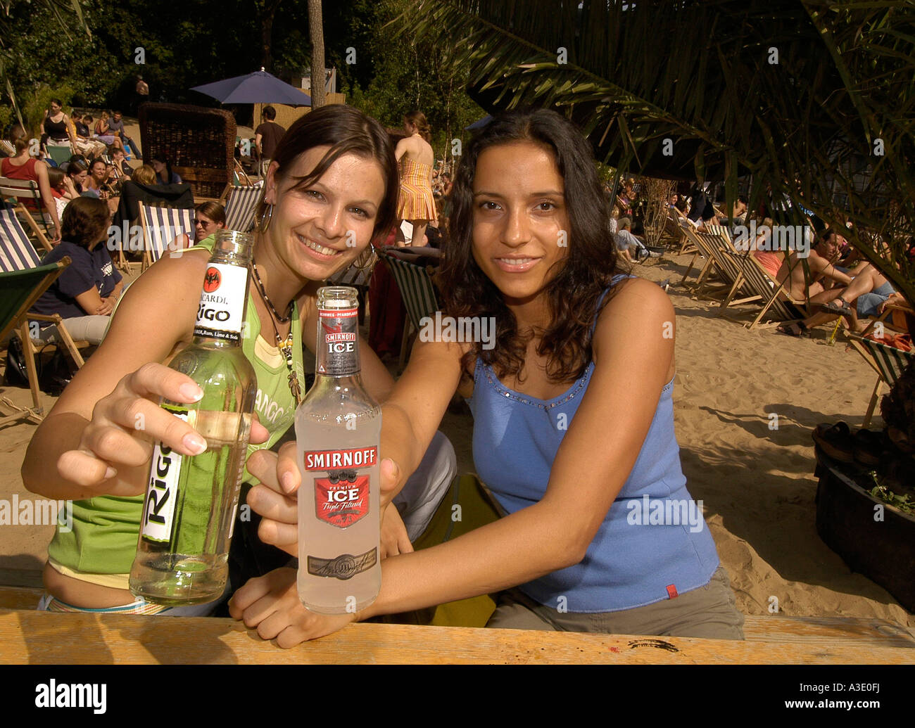 Young women drinking alcopops, Berlin, Germany Stock Photo - Alamy