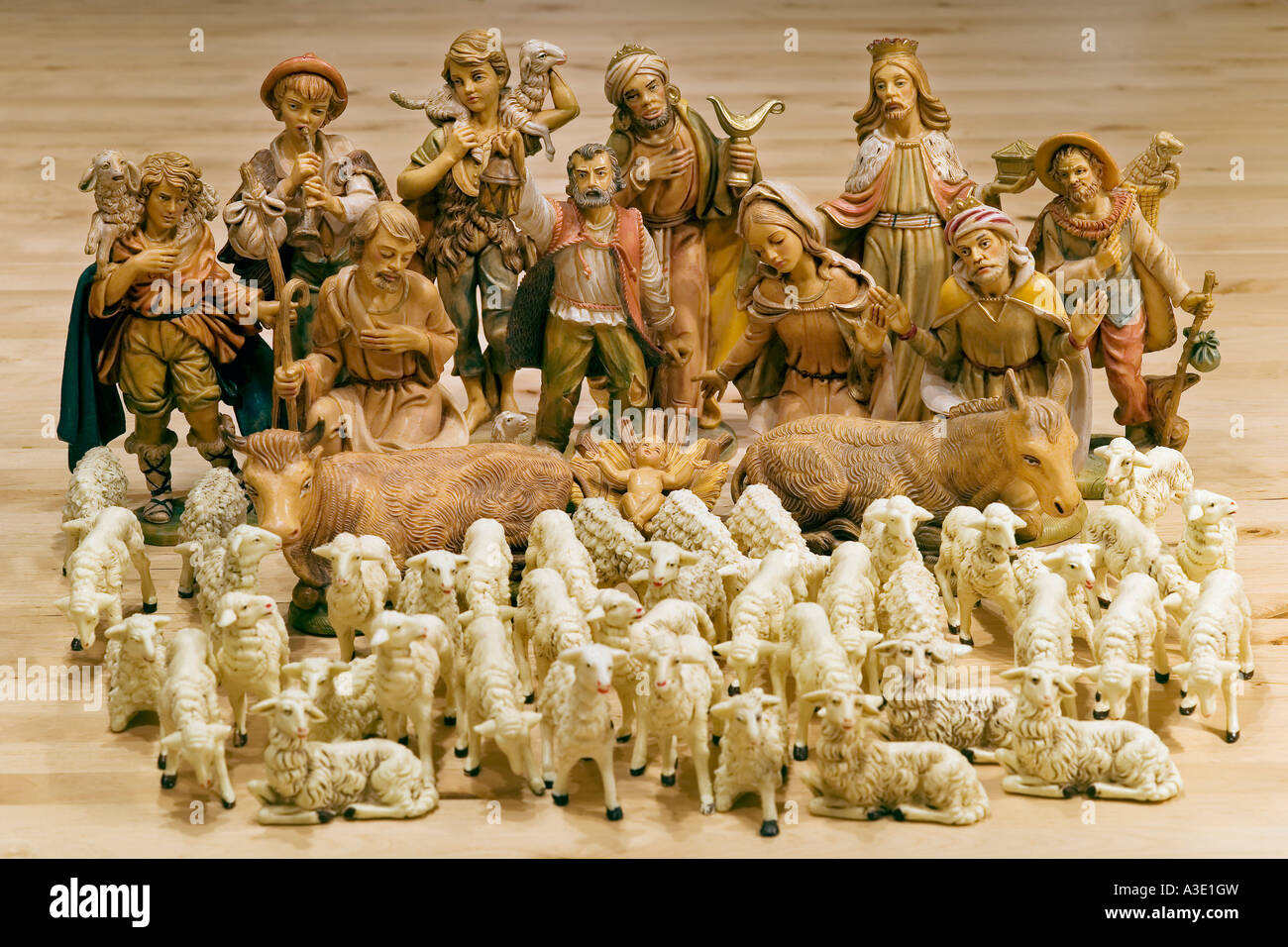 Christmas crib figurines Stock Photo - Alamy