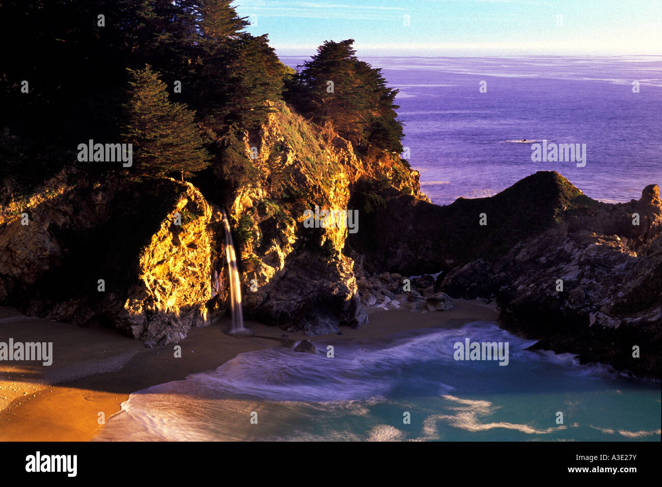 Julia Pfeiffer Burns State Park Big Sur California Pacific Ocean Stock ...