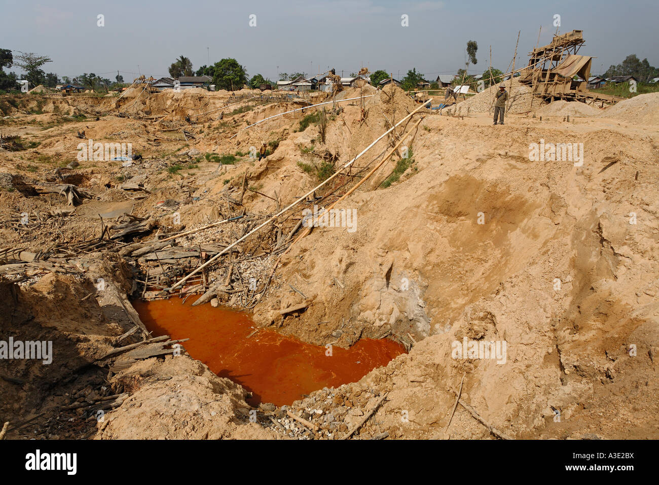 Diamond mine, Cempaka, South-Kalimantan, Borneo, Indonesia Stock Photo ...