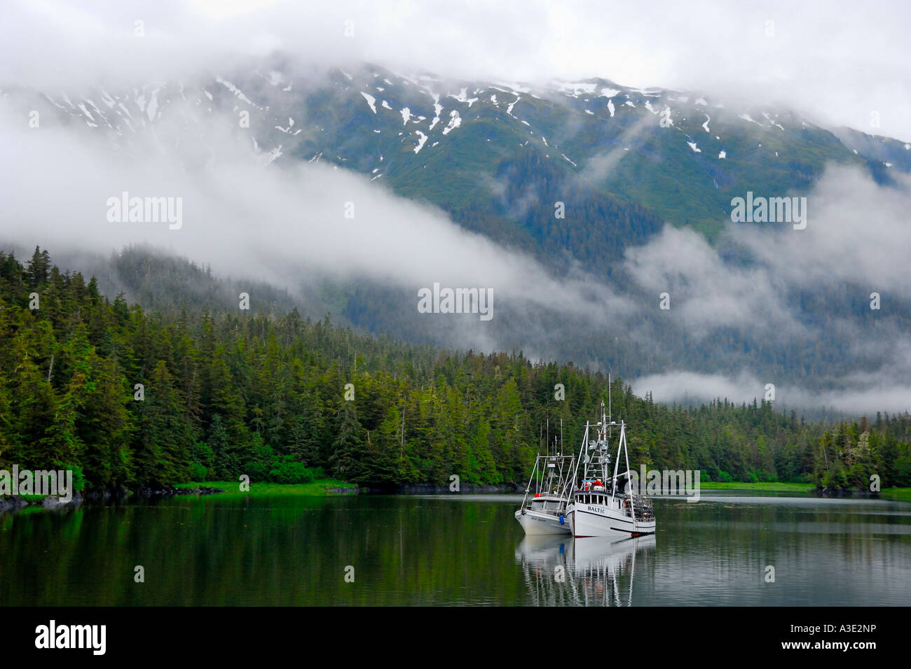 Crab fishing boats Berg Bay Eastern Passage Alaska Pacific Ocean Stock ...