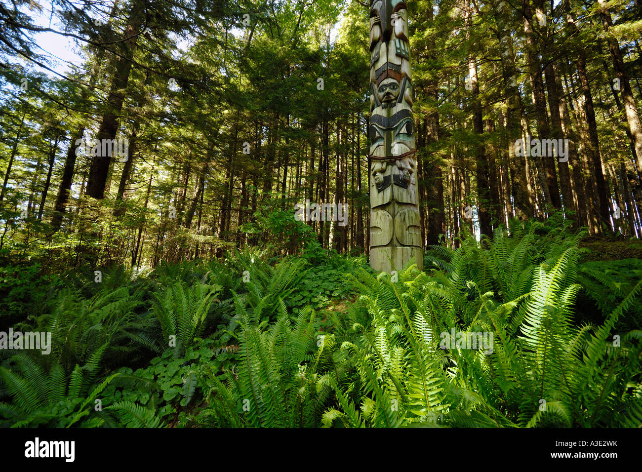 Native American Totems Kasaan Prince of Wales Island Alaska Stock Photo ...