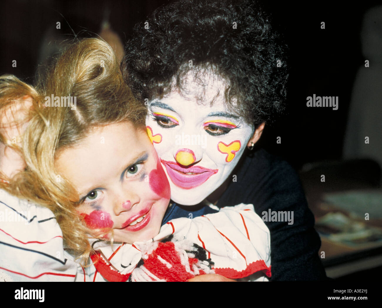 Mother and daughter in clown face. St. Paul, Minnesota Stock Photo - Alamy