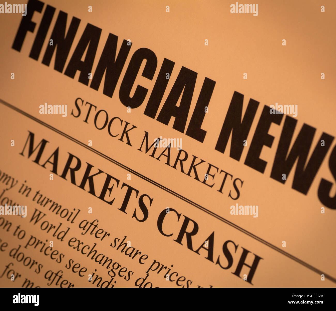 Stock crash headline hi-res stock photography and images - Alamy