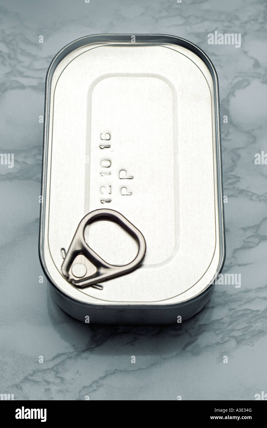 Can of Food on a Kitchen Work Surface Close Up Stock Photo - Alamy