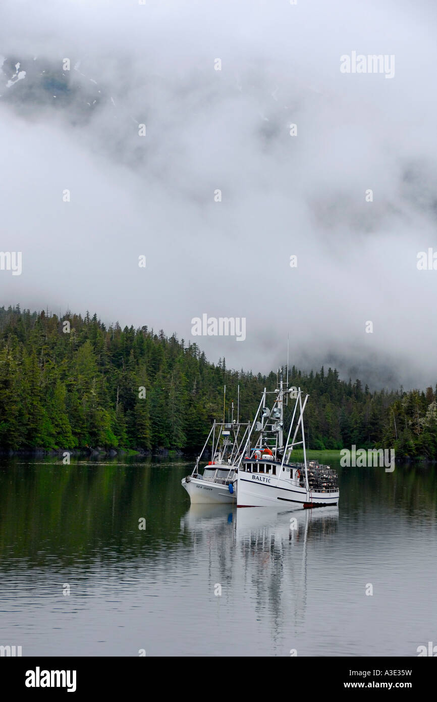 Crab fishing boats Berg Bay Eastern Passage Alaska Pacific Ocean Stock ...