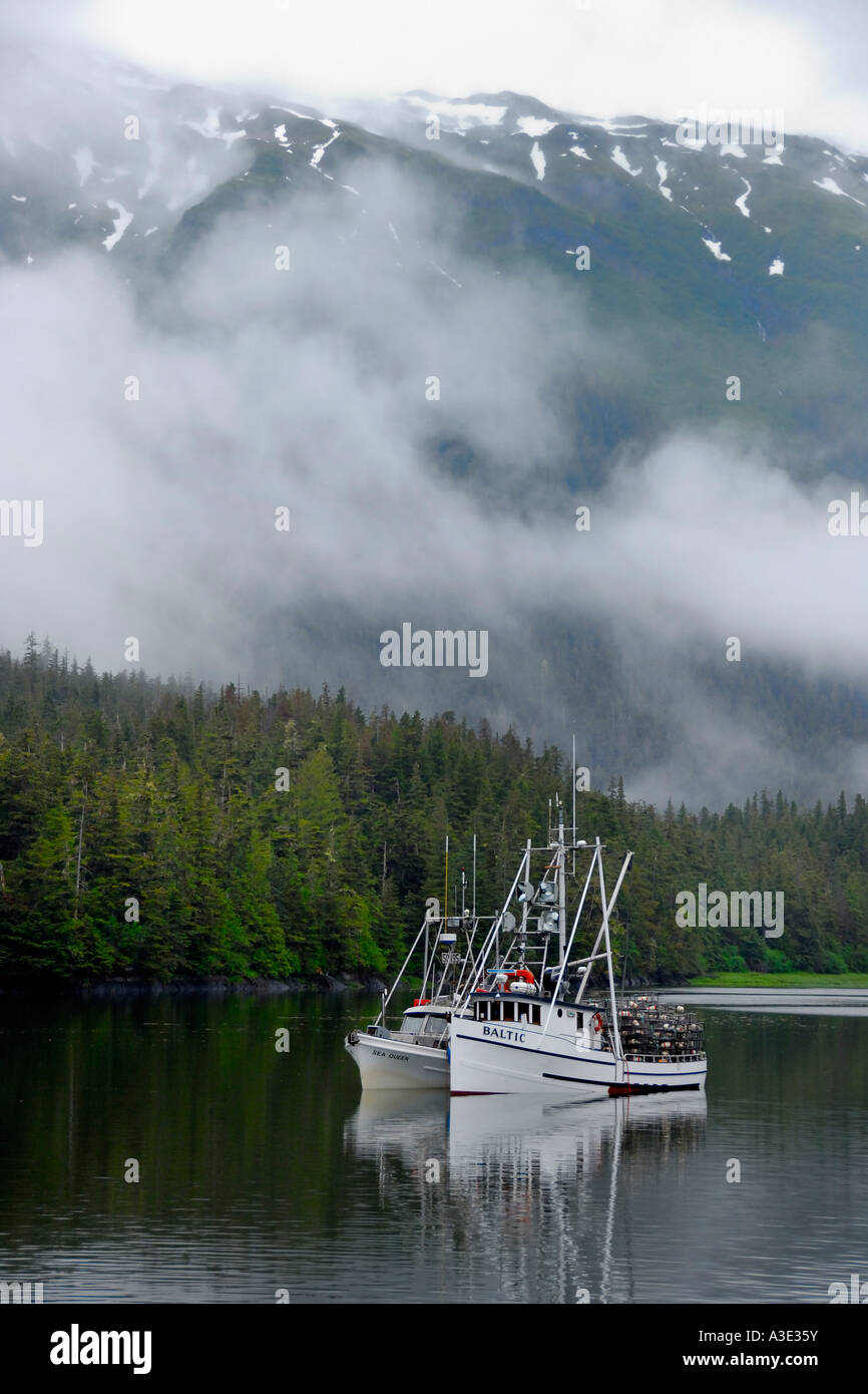 Crab fishing boats Berg Bay Eastern Passage Alaska Pacific Ocean Stock ...