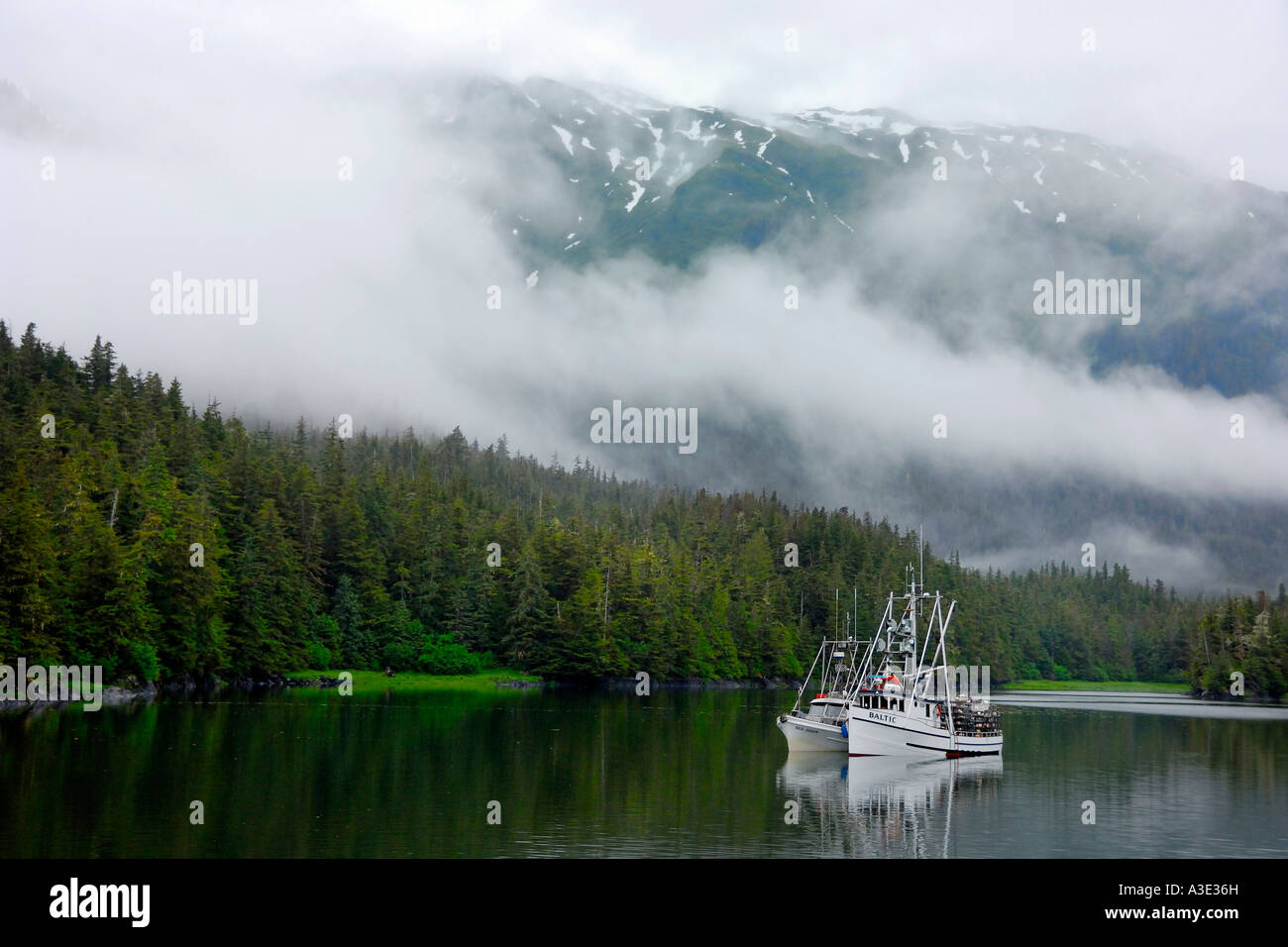 Crab fishing boats Berg Bay Eastern Passage Alaska Pacific Ocean Stock ...