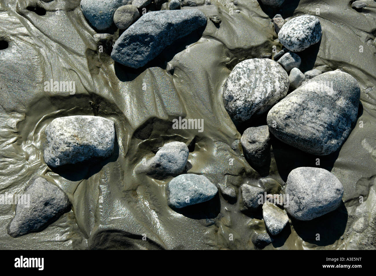 Dry river bed pebbles and silt Eastgreenland Stock Photo - Alamy