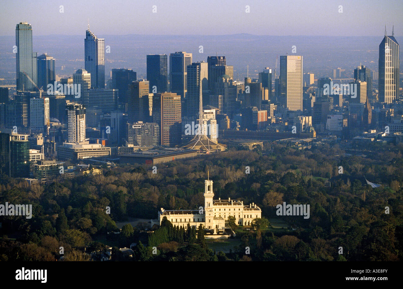 Birds eye view melbourne city hi-res stock photography and images - Alamy