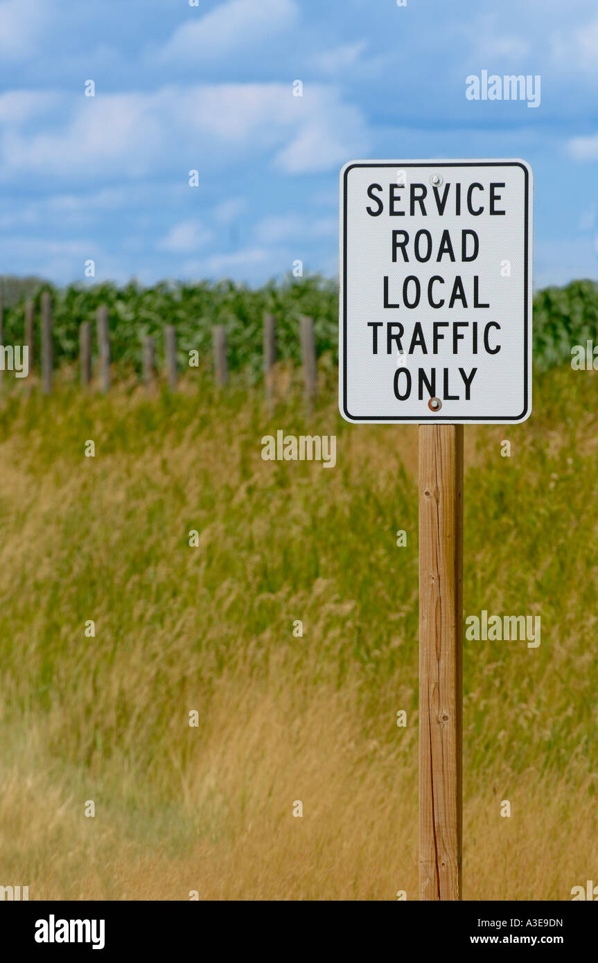 Service road local traffic only sign Stock Photo - Alamy Service road local traffic only sign Stock Photo - Alamy