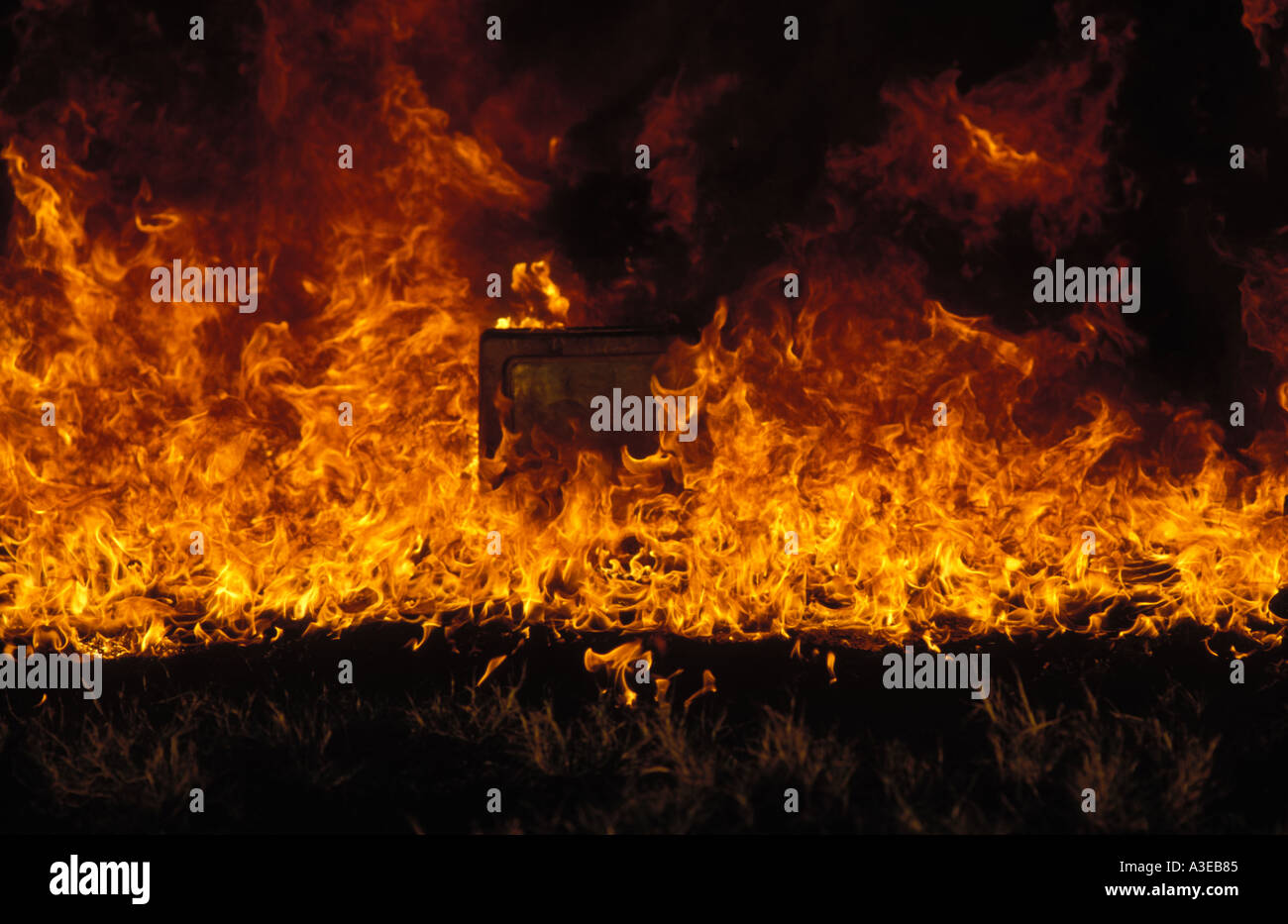 smoke fire and flames 0617 Stock Photo - Alamy