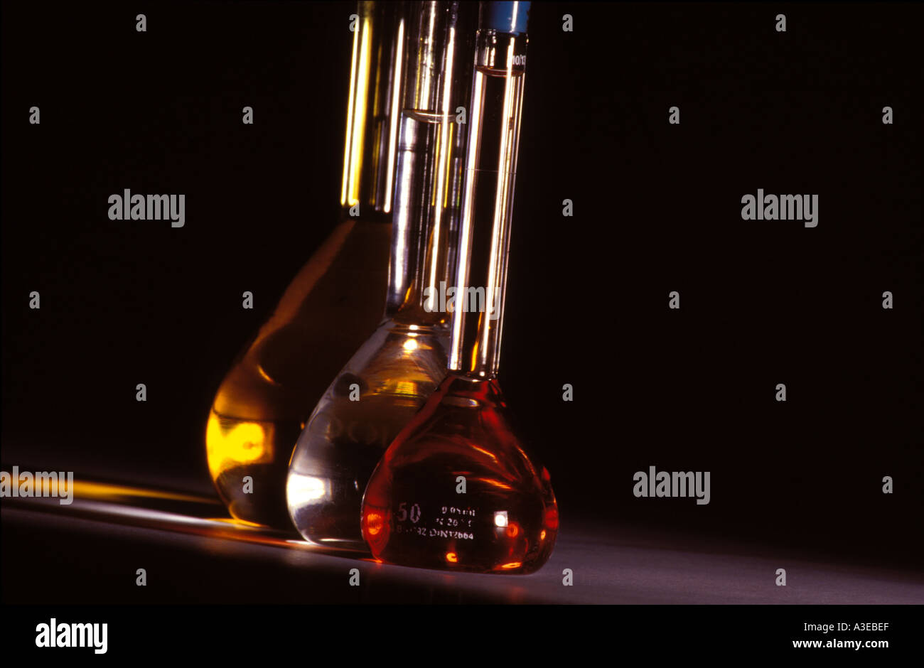 chemical beakers 0514 Stock Photo - Alamy