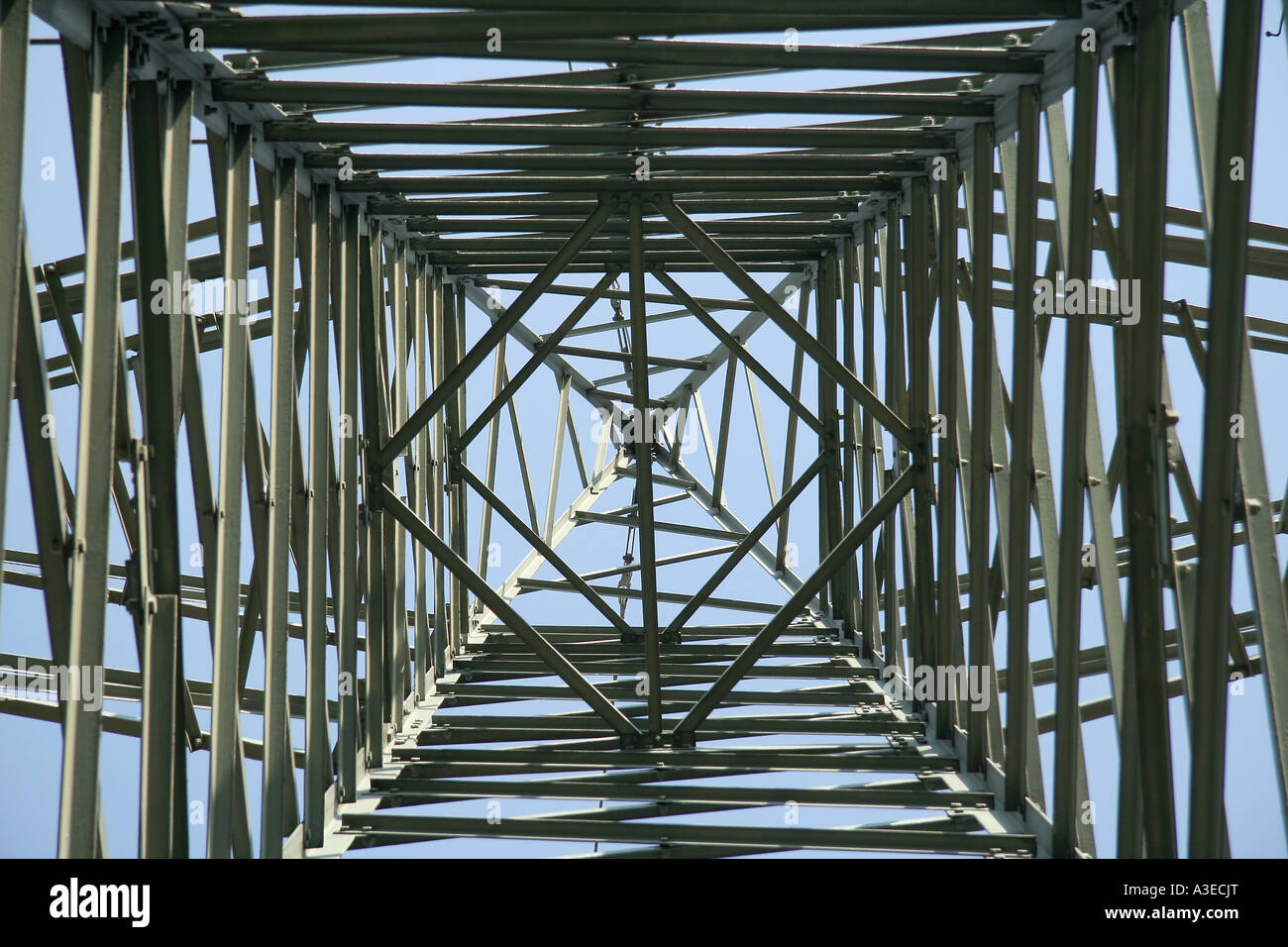 Pylon from below Stock Photo - Alamy