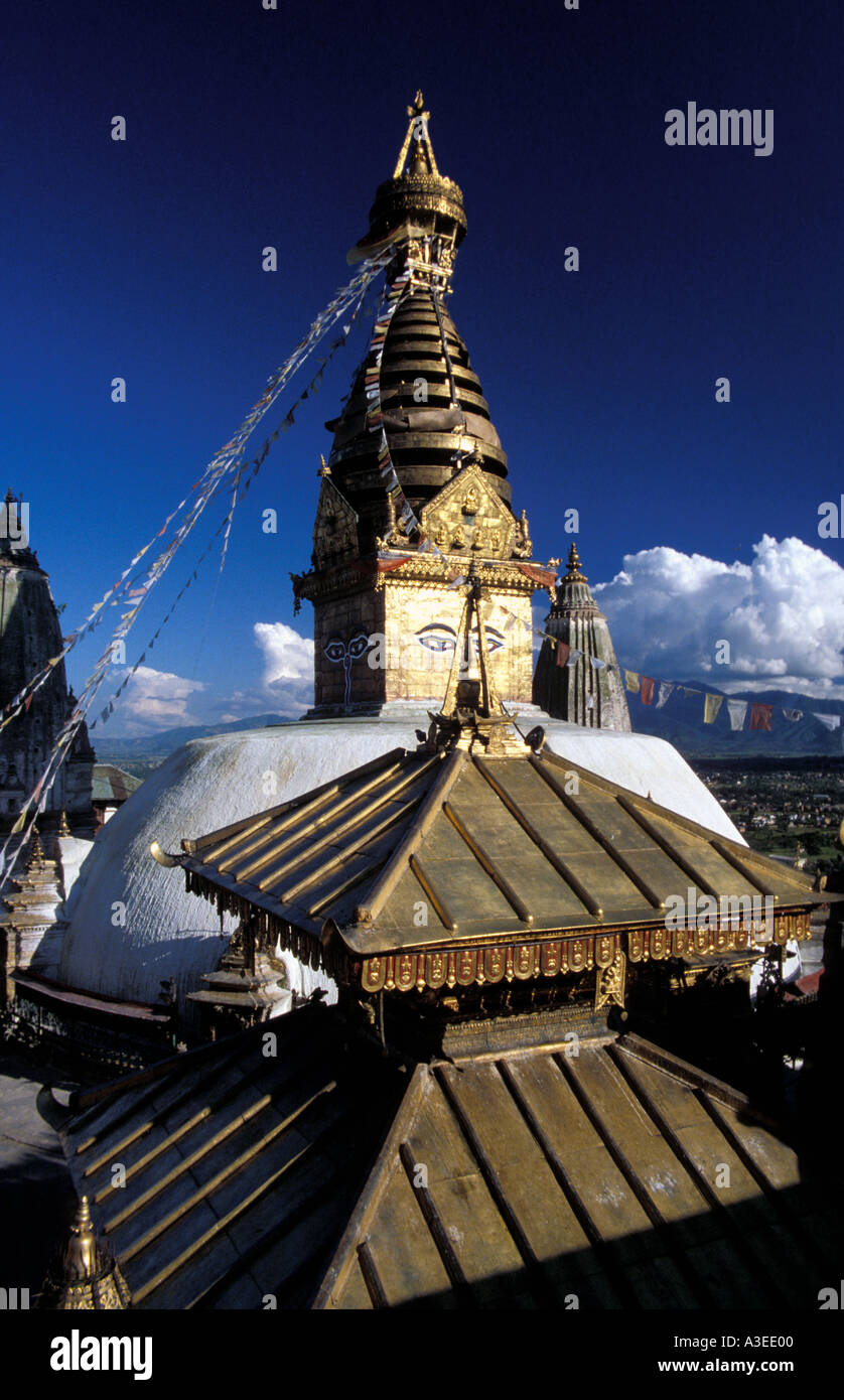 Swayan 2 Swayambhunath Buddhist temple in Kathmandu Nepal Stock Photo ...