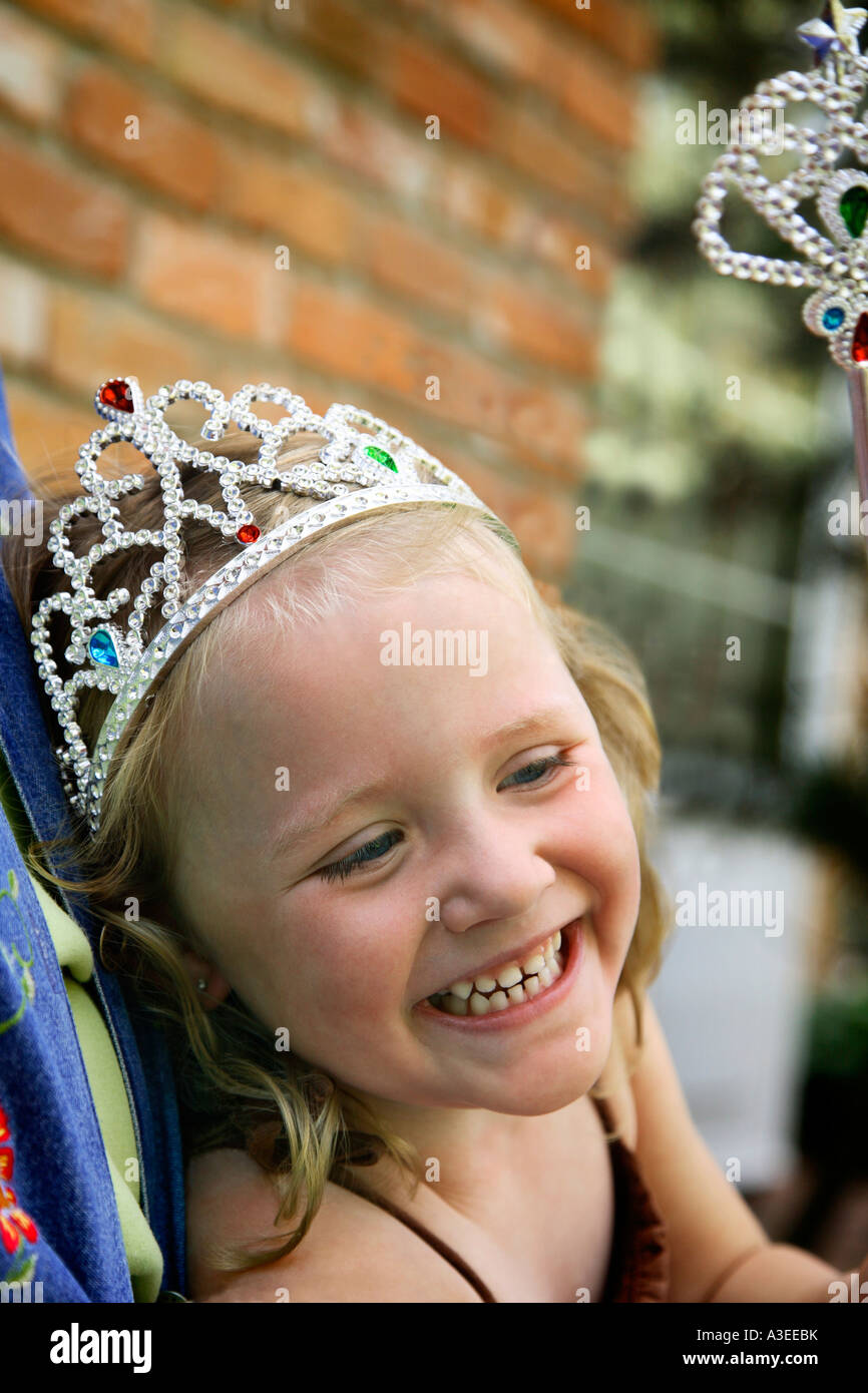Girl in a tiara Stock Photo - Alamy