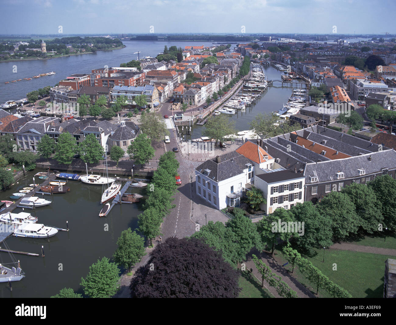 View of Dordrecht from church tower Stock Photo - Alamy