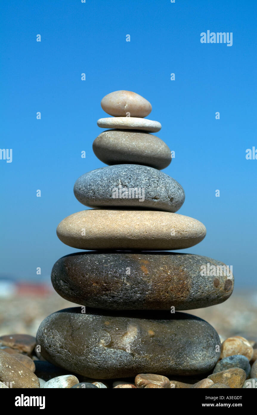 Stone Pyramid near the Sea Stock Photo - Alamy