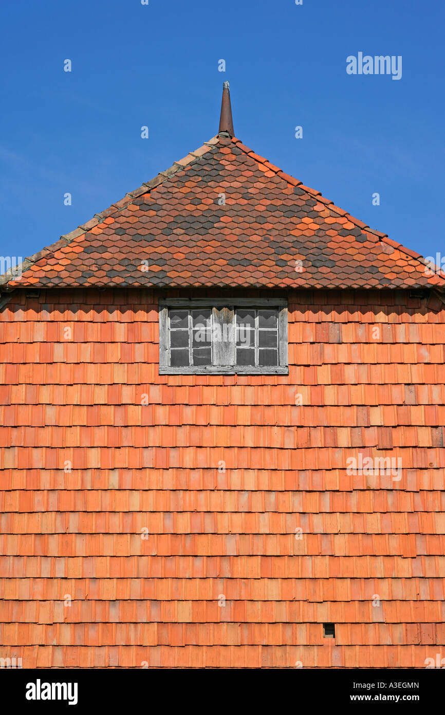 House wall with red rooftiles Stock Photo - Alamy